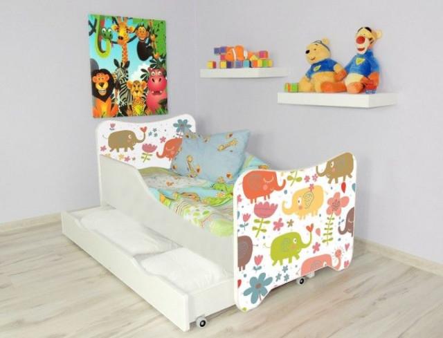 Dečiji Krevet 160X80Cm Happy Kitty + Fioka Small Elephant ( 7400-1 )