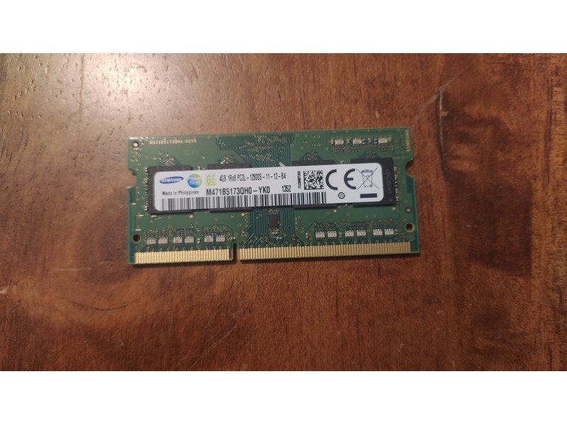 Ram memorija DDR3 Samsung 4GB , 1600Mhz , PC3L