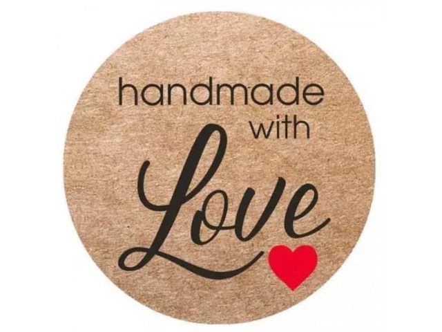 Nalepnica Handmade with love / kom