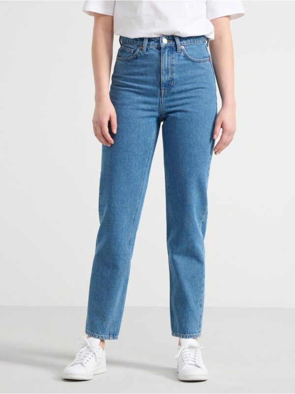 Farmerke BETTY – duboke sa ravnim nogavicama – 100% pamuk – BETTY High waist jeans