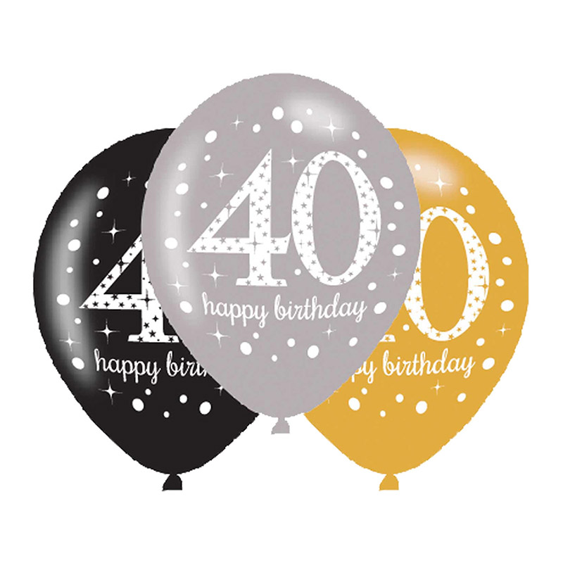 40 Happy Birthday 28cm – 1 kom – izaberite boju