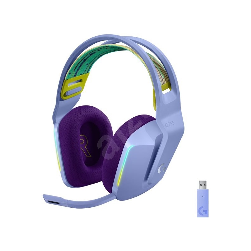 Logitech G733 Lightspeed Wireless RGB Gaming Headset, Lilac