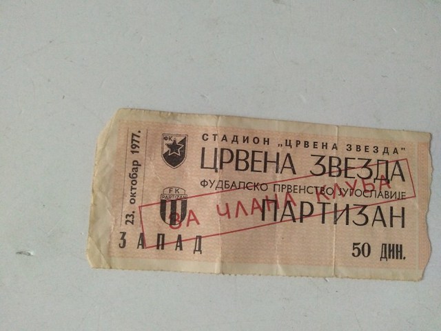 Crvena zvezda  –  Partizan  1977. prvenstvena