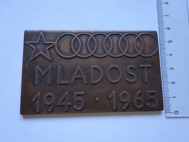 Plaketa MLADOST 1945-1965