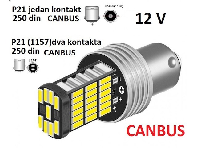 LED sijlica P21 (1156-jedan kontakt)CANBUS