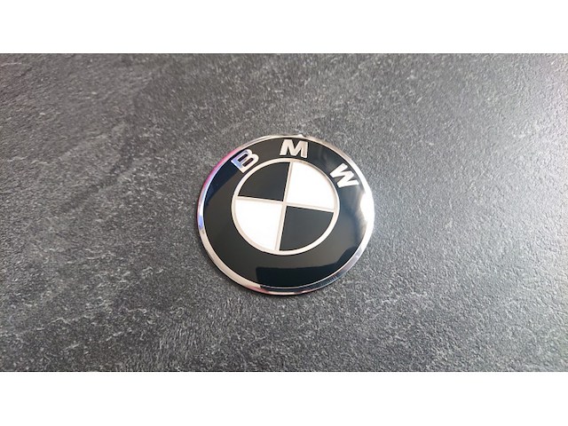 NOVO BMW CRNI stiker precnika 56mm