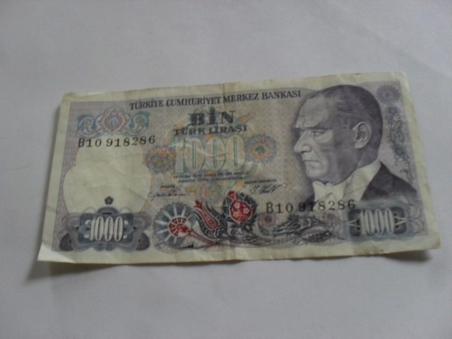 1000 TURK LIRASI 1970.