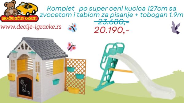 KOMPLET TOBOGAN + KUCICA BREND DOLU