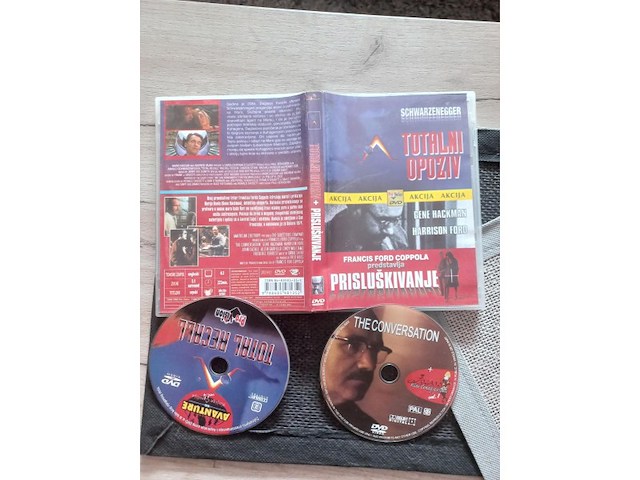 Totalni opoziv(1990)+Prisluskivanje(1974),2 filma 2 dvd