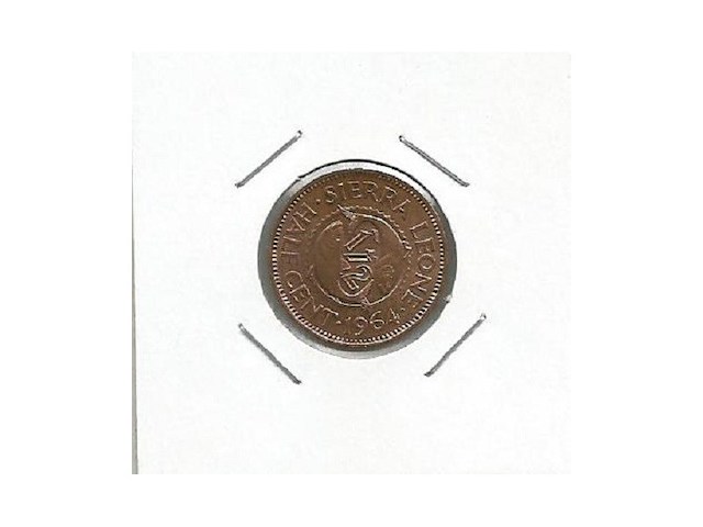 a2 Sierra Leone 1/2 cent 1964.