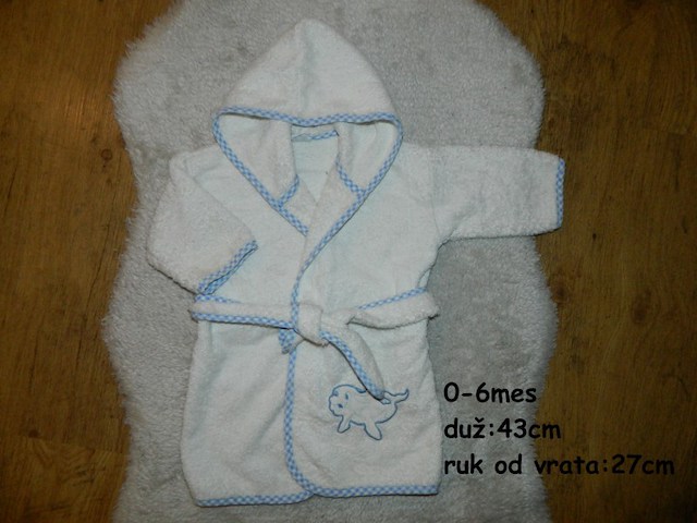 Bade mantil od frotira 0-6 M