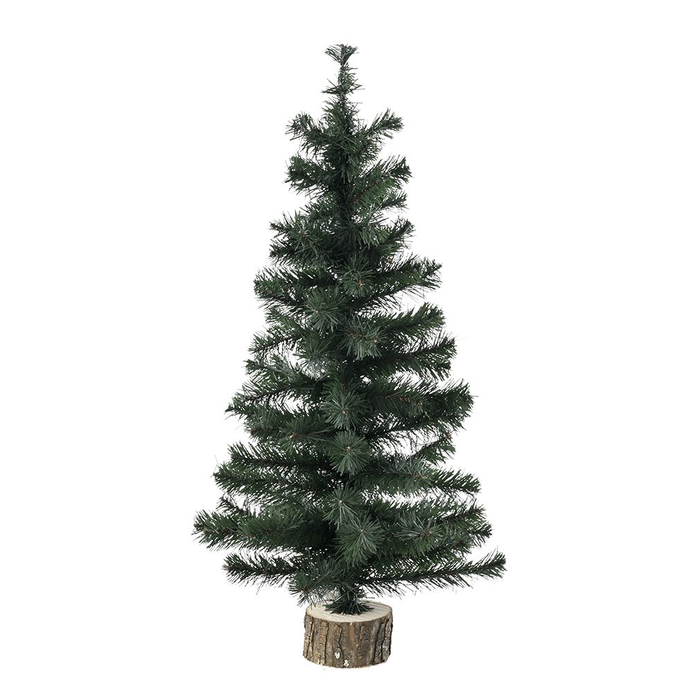 NG jelkica MINI GREEN CHRISTMAS TREE 75CM WITH WOODEN BASE 80120 - ILD