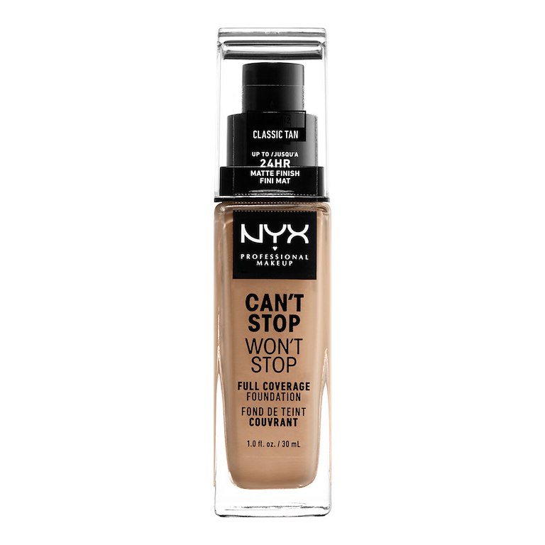 Mat tečni puder 24h NYX Professional Makeup Can’t Stop Won’t Stop CSWSF 30ml Classic Tan CSWSF12