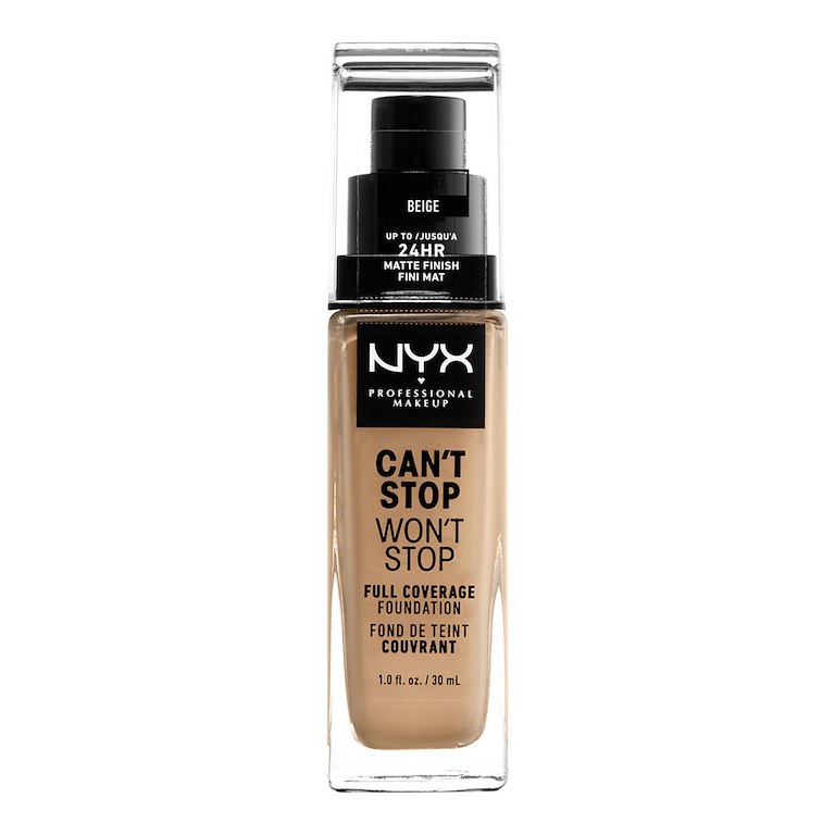 Mat tečni puder 24h NYX Professional Makeup Can’t Stop Won’t Stop CSWSF 30ml Beige CSWSF11