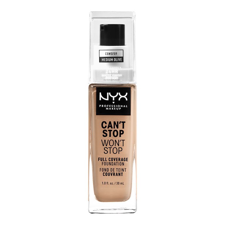 Mat tečni puder 24h NYX Professional Makeup Can’t Stop Won’t Stop CSWSF 30ml True Beige CSWSF08 (Kopiraj)