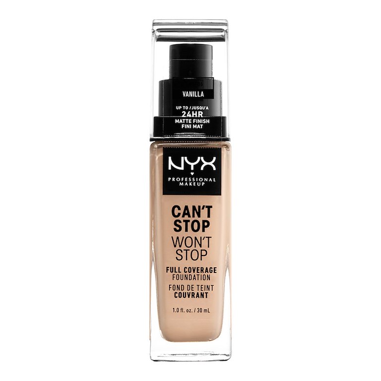 Mat tečni puder 24h NYX Professional Makeup Can’t Stop Won’t Stop CSWSF 30ml Vanilla CSWSF06