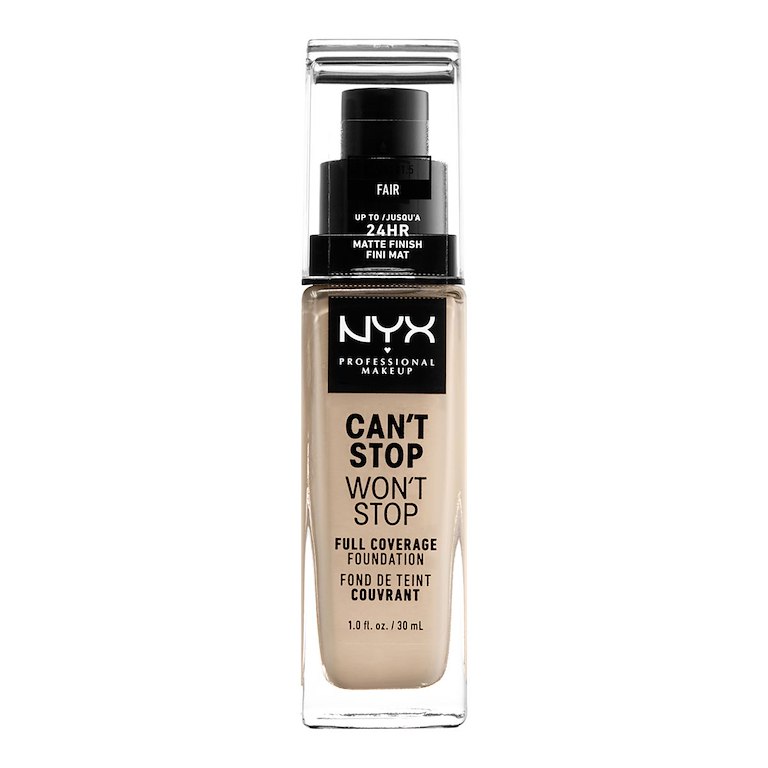 Mat tečni puder 24h NYX Professional Makeup Can’t Stop Won’t Stop CSWSF 30ml Fair CSWSF01.5