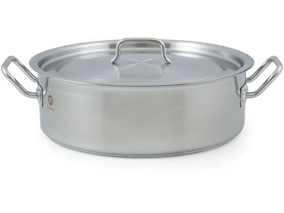 Metalac Plitka šerpa Inox professional sa inox poklopcem 38cm/20lit