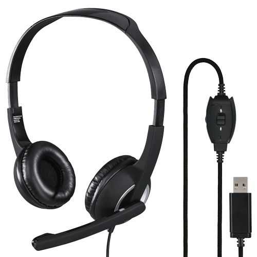 HAMA Žične slušalice HS-USB250 (Crna)