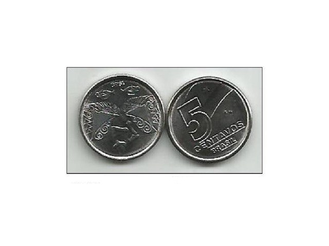 Brazil 5 centavos 1989. KM#612 UNC