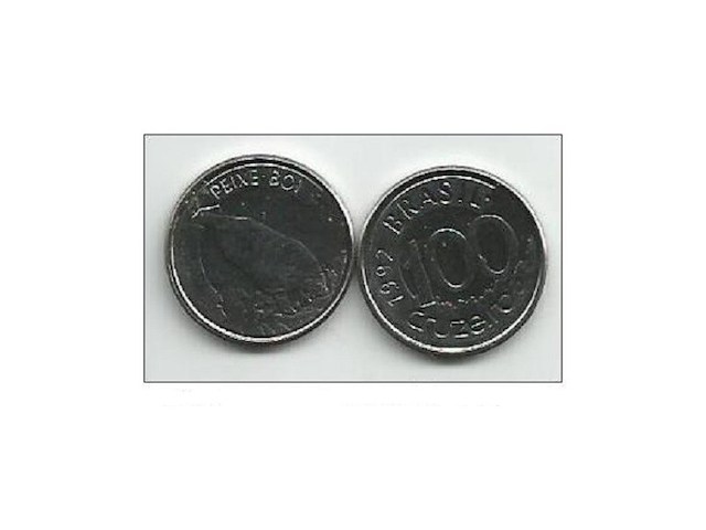 Brazil 100 cruzeiros 1992. UNC