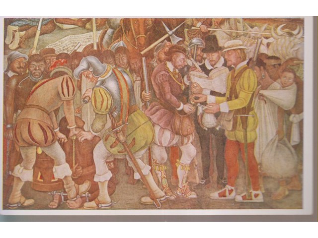 DIEGO RIVERA / THE LANDING OF CORTEZ IN VERACRUZ (1519)