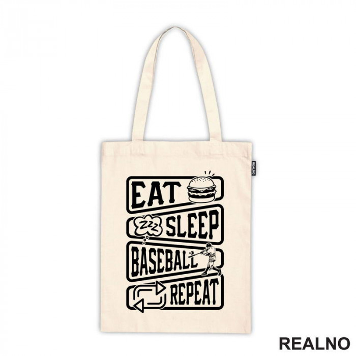 EAT, SLEEP, BASEBALL, REPEAT - SYMBOLS - SPORT - CEGER