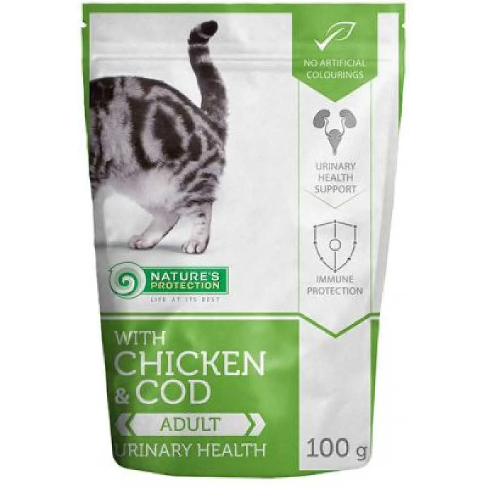 Nature's Protection kesica za mačke Urinary - Piletina i bakalar 100g