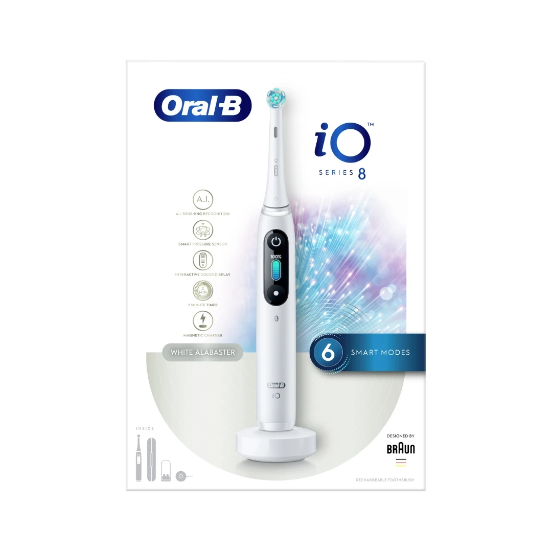 Oral-B® iO 8 Električna Četkica za Zube Bela