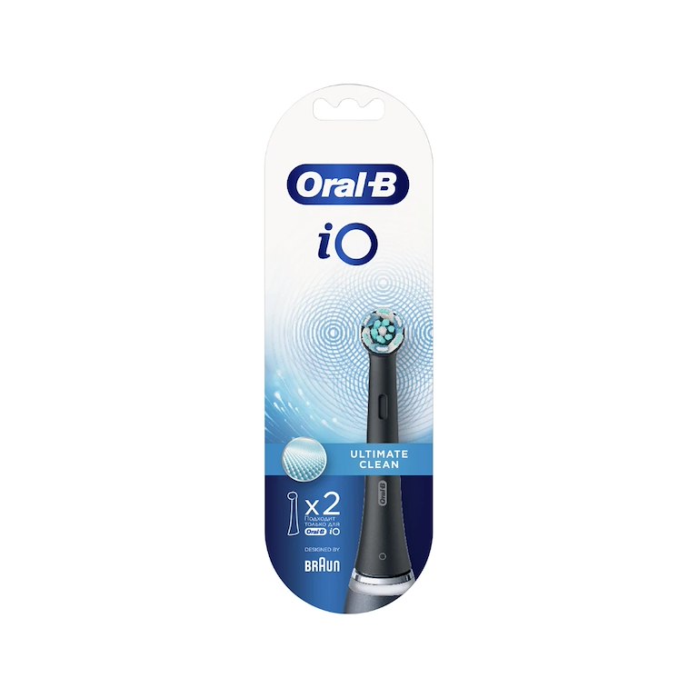 Oral-B® iO Nastavci ULTIMATE CLEAN Zamenska Glava za Eelektričnu Četkicu 2 Nastavka Crne Boje