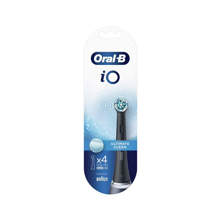 Oral-B® iO Nastavci ULTIMATE CLEAN Zamenska Glava za Eelektričnu Četkicu 4 Nastavka Crne Boje