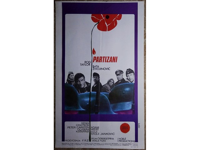 PARTIZANI (1974) Bata Živojinović FILMSKI PLAKAT