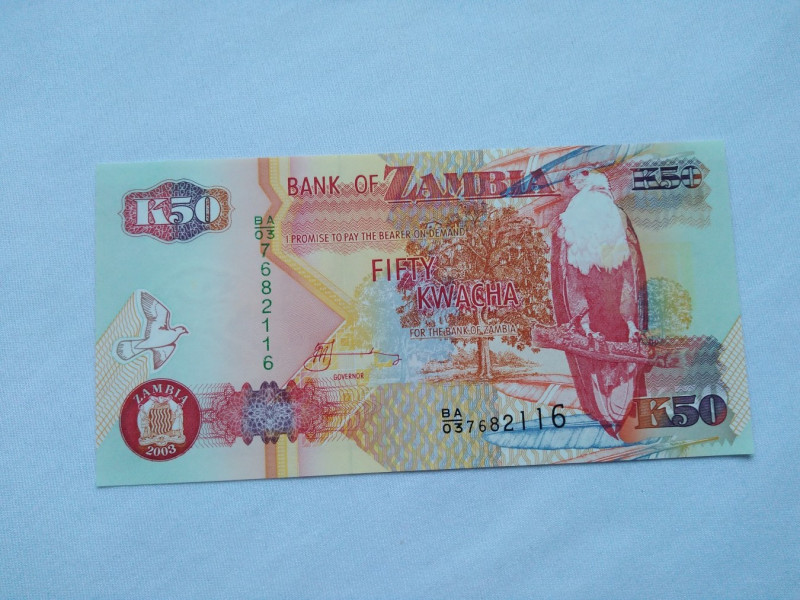 Zambija 50 kvacha,2003 god. UNC