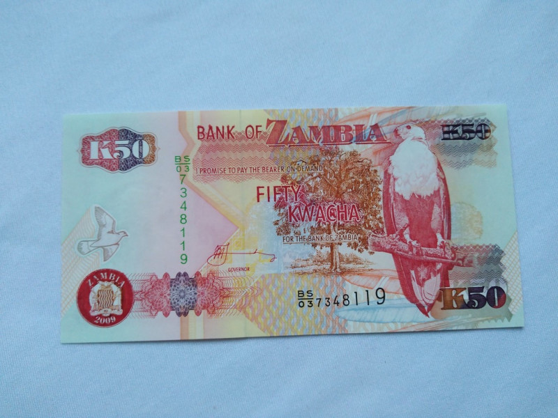 Zambija 50 kvacha,2009 god. UNC