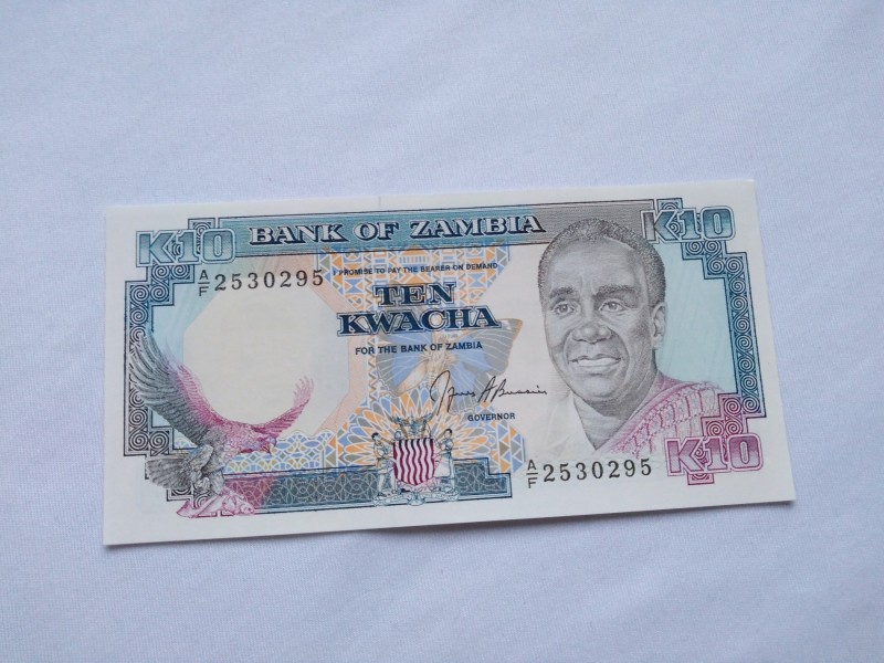 Zambija 10 kvacha,1989-91 god. UNC