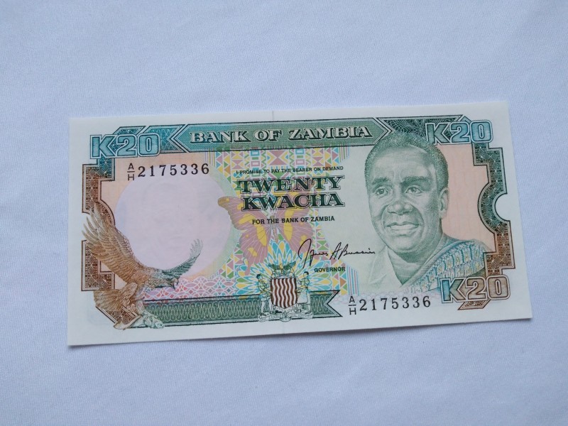 Zambija 20 kvacha,1989-91 god. UNC