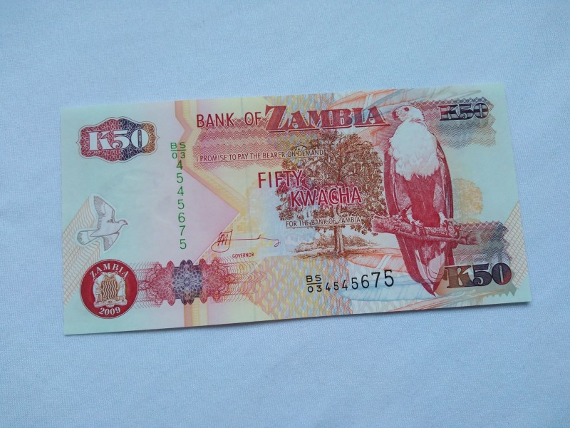 Zambija 50 kvacha,2009 god. UNC