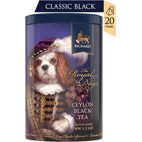 RICHARD Tea Royal Dogs, Spaniel - Fini cejlonski crni čaj - pakovanje od 20 piramida 111465
