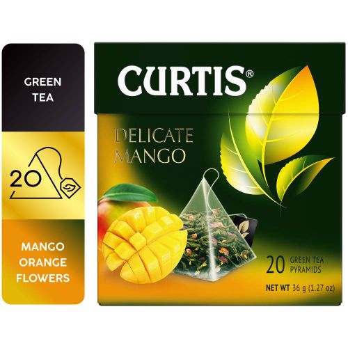 Curtis Delicate Mango - Zeleni čaj sa mangom, ananasom i laticama cveća, 20x1.8g 1516703