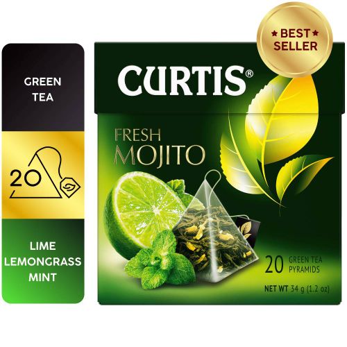 Curtis Fresh Mojito - Zeleni čaj sa mohito aromom, korom citrusa i mentom, 20x1.7g 1515100