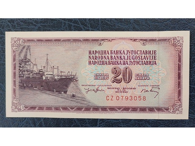 20 DINARA 1974 UNC