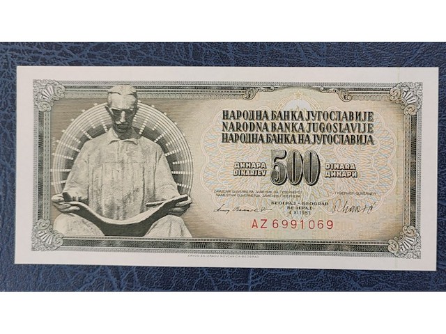 500 DINARA 1981 UNC