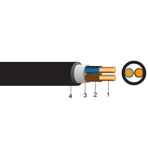 Kabl PP00 NYY (E-YY) 2×1.5mm²