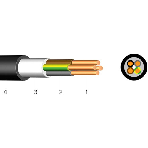 Provodnik N2XH-J 4×2.5mm²