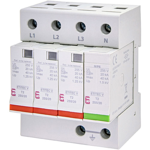 ETI odvodnik prenapona ETITEC V T2 255/20 3+1 40kA/20