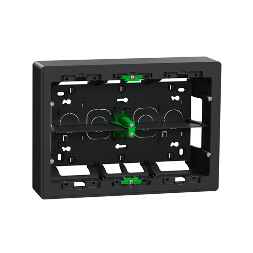 SE New Unica 2×8 modula nadgradna kutija antracit