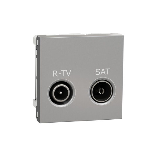 SE New Unica Utičnica R-TV SAT završna 2 modula alu