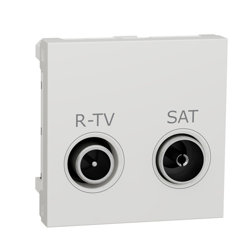 SE New Unica Utičnica R-TV SAT završna 2 modula bela