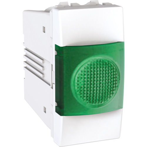 SE Unica flat indicator lamp 220 VAC 1 m green white