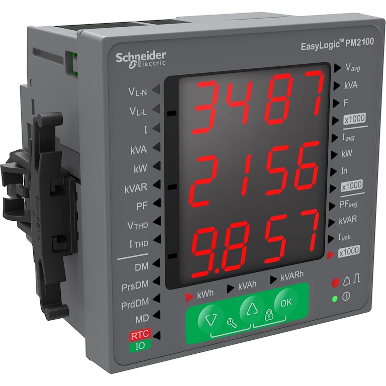SE EasyLogic PM2120 Power & Energy meter up to the 15th harmonic LED display RS485 class 1